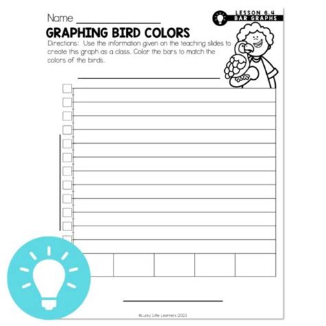 Lucky To Learn Math Lesson 64 Read And Create Bar Graphs Mini Lesson Graphing Bird