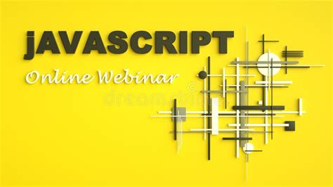 3d Illustration Of Javascript Online Education Advertising Signboard For Javascript Elearning