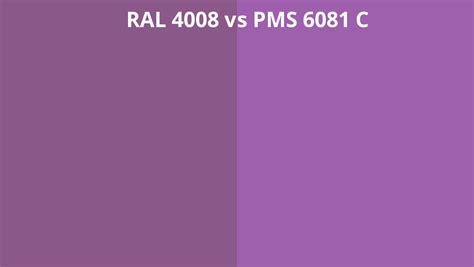 Ral 4008 Vs Pms 6081 C Ral Colour Chart Uk