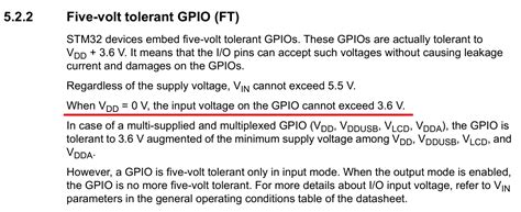 Solved Are Stm32l0 Ft Pins 5v Tolerant In Analog Mode Whe Stmicroelectronics Community