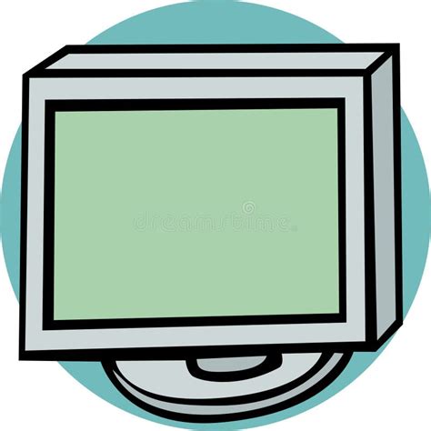 Lcd Computer Monitor Vector Illustration Stock Vector Illustration Of Panel Electronic 6253177