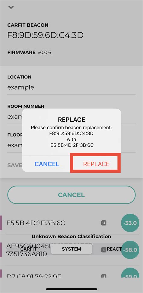 How To Replace A Beacon Using The React Mobile Hospitality Application React Mobile