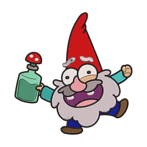 Gravity Falls Gnome Embroidery Design 02060157 Sgembroidery