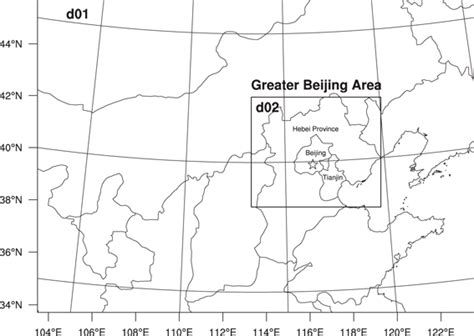 Wrf Simulation Domain With Two Horizontally Nested Grids Download
