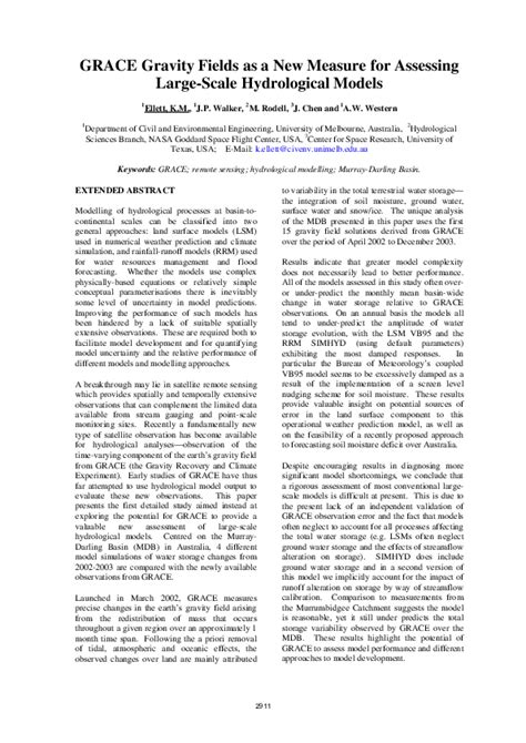 Pdf Grace Gravity Fields As A New Measure For Assessing Large Scale
