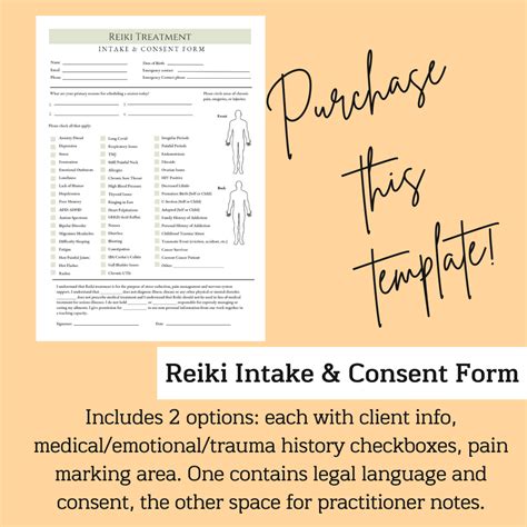 Intake And Consent Form Template Gentle Hands Reiki
