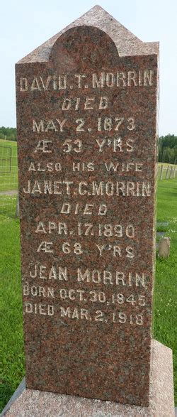David Thomas Morrin 1820 1873 Find A Grave Memorial