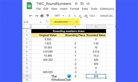 How To Round Numbers In Google Sheets