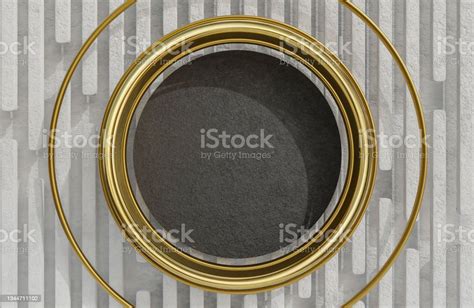 흰색 돌 벽 배경에 검은 돌 판과 황금 아치를 모의3d 모델과 삽화 0명에 대한 스톡 사진 및 기타 이미지 0명 3차원 형태 강단 Istock