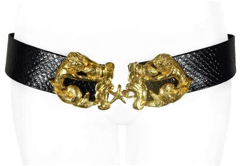 Vintage Mimi Di N Belt Buckle Zodiac Gold Plated R Gem