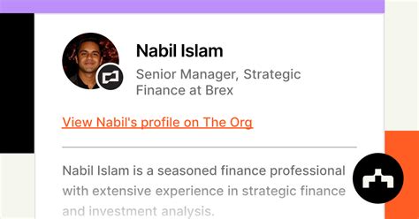 Nabil Islam Senior Manager Strategic Finance At Brex The Org