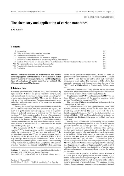 Pdf Cheminform Abstract The Chemistry And Application Of Carbon