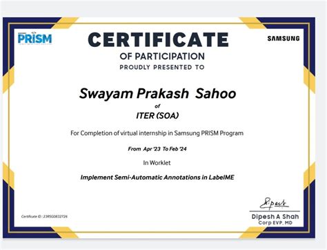 Swayam Prakash Sahoo On Linkedin Research Samsungindia Samsungprism