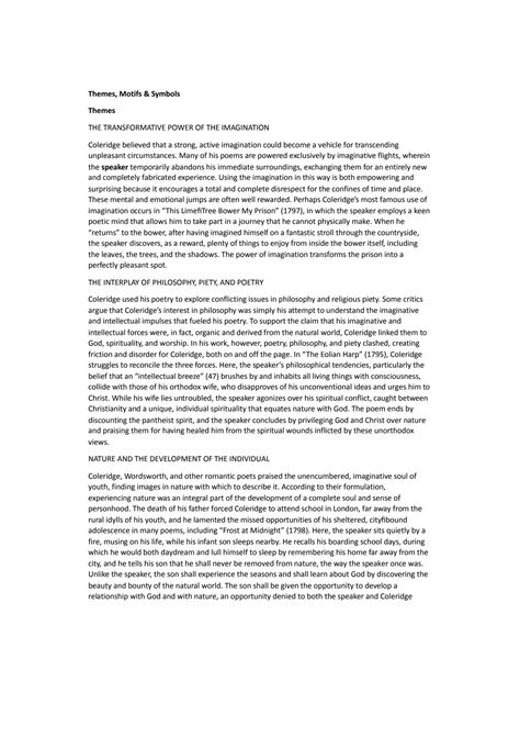 Solution Themes Motifs Symbols The Rime Of The Ancient Mariner