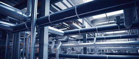 Advanced Industrial Pipeline Network Premium Ai Generated Image