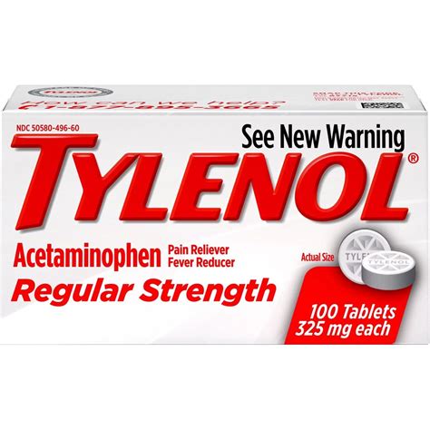 Tylenol Ingredients Label