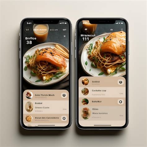 Premium AI Image Mobile App Design Of Food And Beverage Restaurant Reservation App Design