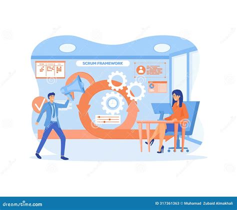 Scrum Framework Software Development Methodology Process Diagram Labeled Agile Software