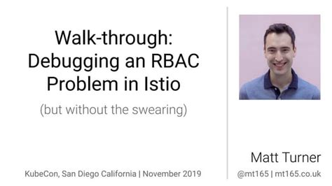 debugging an rbac problem in istio ppt