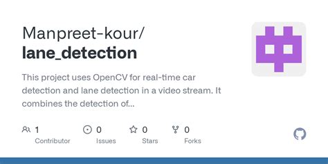 Github Manpreet Kourlanedetection This Project Uses Opencv For Real Time Car Detection And