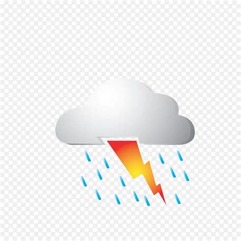 卡通雷雨天气气象标志素材PNG图片素材下载 图片编号qggklvbq 免抠素材网