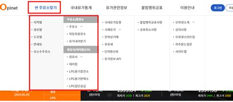 오피넷 싼 주유소 찾기 홈페이지유가정보 서비스 앱 설치방법