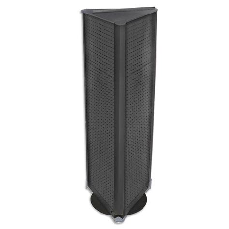 Azar Displays Three Sided Pegboard Tower Floor Display On Revolving