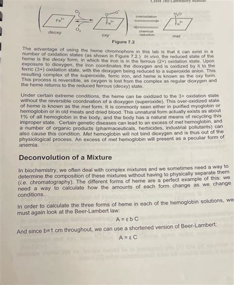 Solved Name Data Sheet Lab 7 Spectroscopy Of Hemoglobin