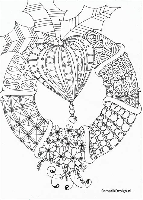 Kleurplaat Volwassenen Kerst