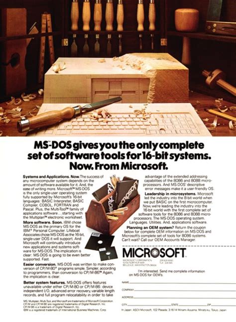 First Versions Microsoft MS DOS