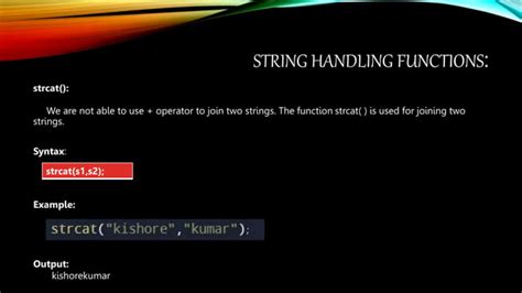 character arrays and strings in c language pptx programming