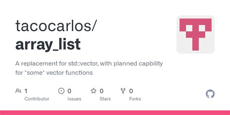 Github Tacocarlosarraylist A Replacement For Stdvector With Planned Capbility For Some