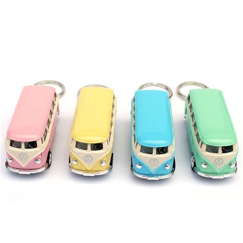 Keychains 1962 Vw Classic Bus Pastel Die Cast Car 164 Scale 1 Dozen California Seashell