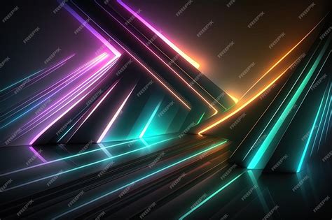 Premium Photo Abstract Futuristic Colorful Background With Lights Generative Ai Abstract