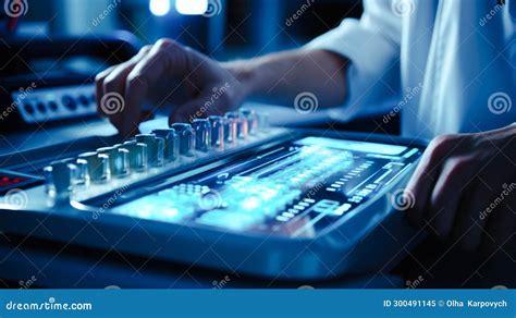 Hand Adjusting Room Temperature Using A Digital Thermostat Screen 3d Illustration Royalty Free