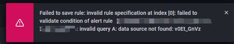 Modif Grafana Alert Rule Error A Data Source Not Found · Issue
