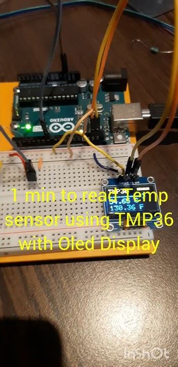 1 Min To Read Tempersture Sensor Tmp36 Using Arduino On 096 Oled
