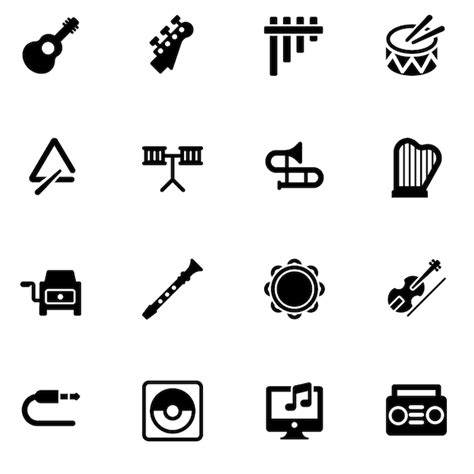 Premium Vector Icons For Audio Visual Media Multimedia Icon Set Fillio Black Icon Series