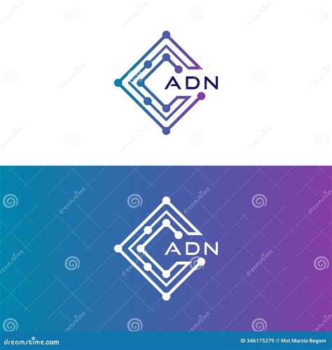 Adn Tech Initial Logo Design Icon For Technology Digital Tech Business Adn Tech Logo Adn
