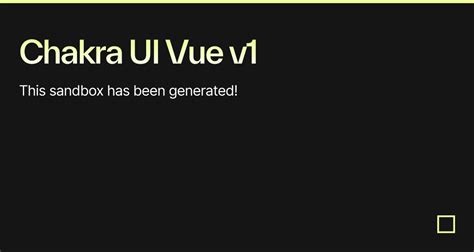 Chakra Ui Vue V1 Codesandbox
