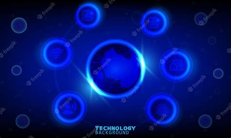 Premium Vector Business Innovation Technology Concept Technology Background Neon Effect