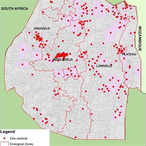 Study Area Showing Enumeration Areas With Reported Cases Download