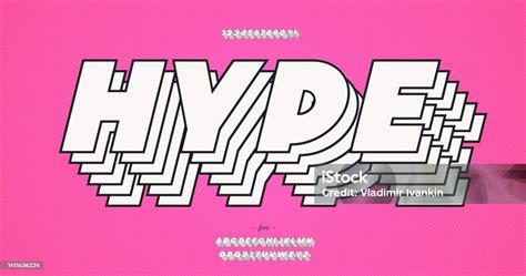 벡터 과대 광고 글꼴 3d 스타일 현대 타이포그래피 3차원 형태에 대한 스톡 벡터 아트 및 기타 이미지 3차원 형태 컴퓨터 글자 도시 생활 Istock