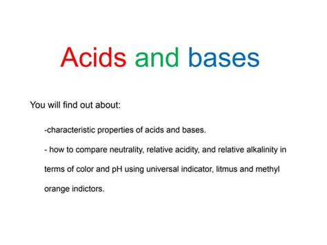 Igcse Chemistry Lesson 1 Neutralisation And The Ph Scale Triplepptx