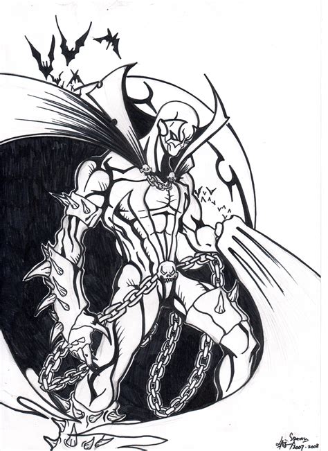 Spawn Black And White By Transformatedsoul On Deviantart