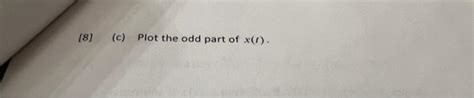 Solved For A Signal X T As Shown In Figure A Write Chegg
