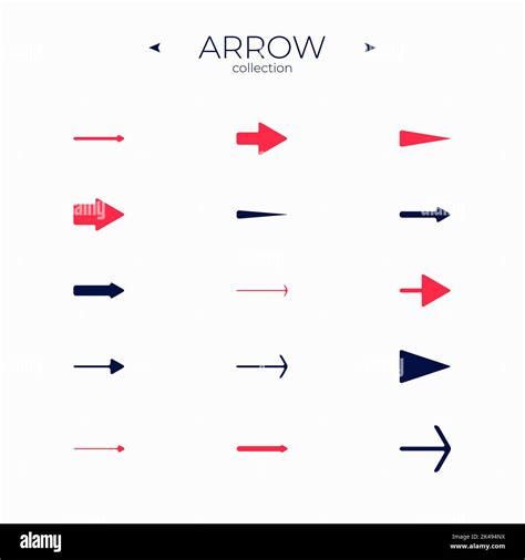 Line Arrow Icon Set Line Icons Collection Arrow Basic Ui Elements