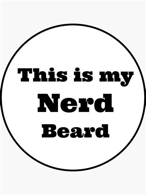Nerd Beard Sticker By Bchinbeards Redbubble