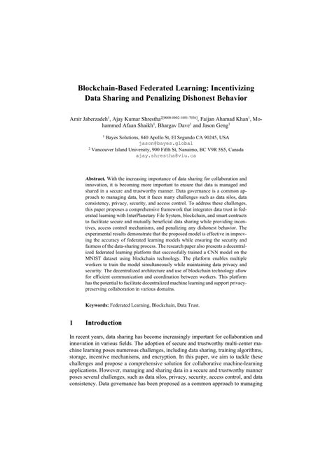 pdf blockchain based federated learning incentivizing data sharing