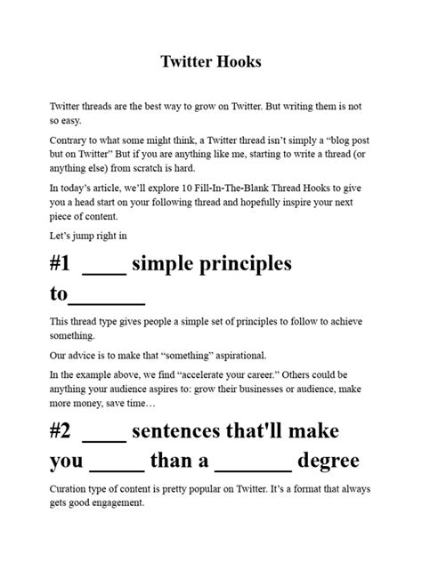 Twitter Hooks Pdf